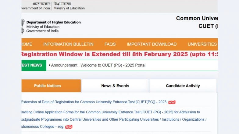 CUET PG 2025 Registration: NTA Extends Application Window Until February 8, Know Steps To Apply ...