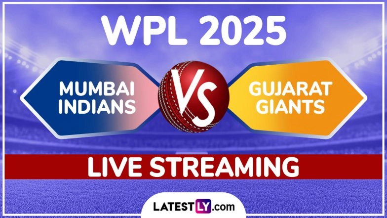 Mumbai Indians vs Gujarat Giants WPL 2025 Free Live Streaming Online: Watch TV Telecast of MI-W ...