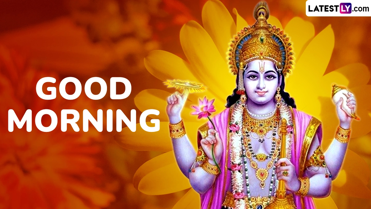 Good Morning Wishes With Images Of Lord Vishnu Good Morning Quotes For