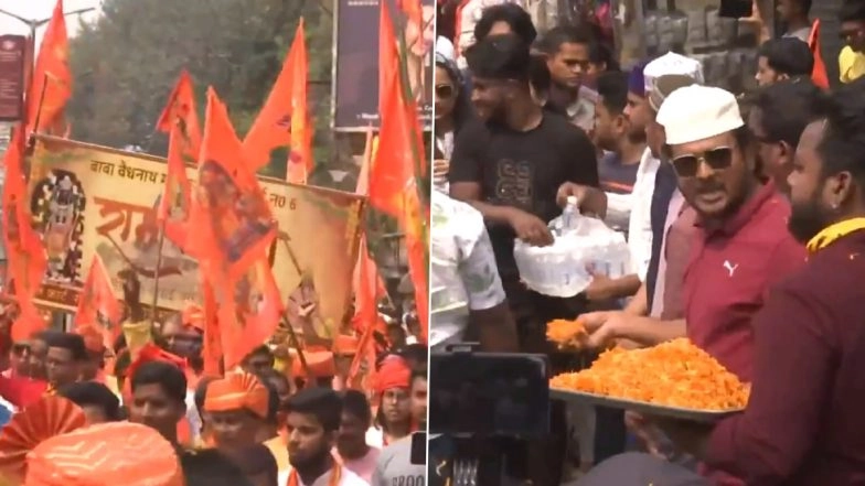 Ram Navami 2025: Muslims Distribute Water Bottles, Shower Flower Petals During Ram Navami ...
