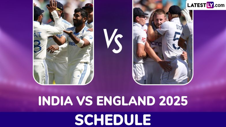 India Vs England 2025 Schedule Free Pdf Download Online Get Ind Vs