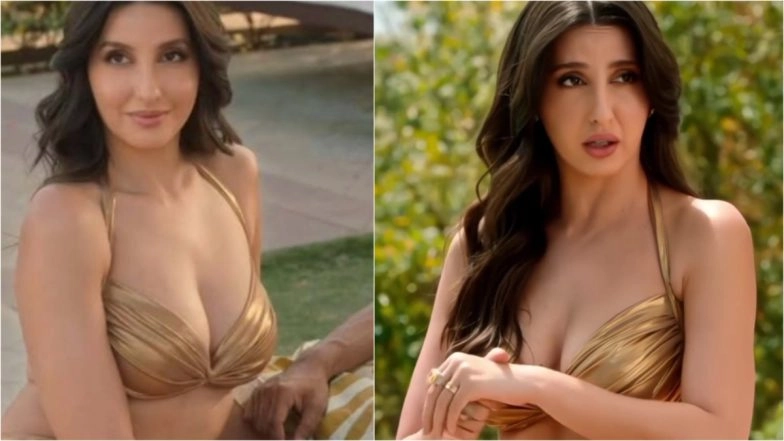 ‘The Royals’: Nora Fatehi Sizzles in Gold Bikini in Ishaan Khatter and Bhumi Pednekar’s Netflix ...