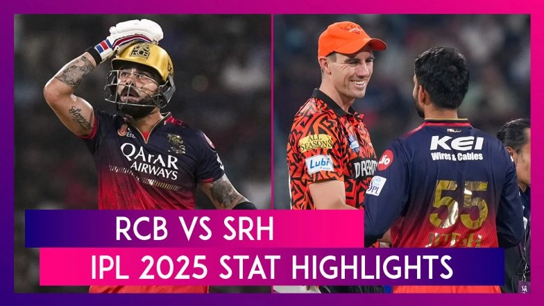 RCB vs SRH IPL 2025 Stat Highlights: Ishan Kishan Powers Sunrisers Hyderabad to Consecutive ...