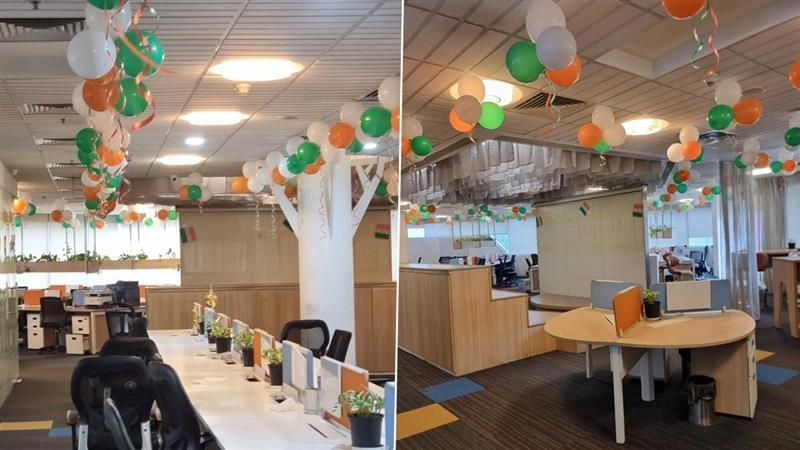 Festivals & Events News | Tricolour-Themed Office Bay Decoration Ideas ...