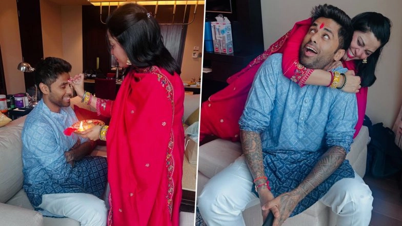 Suryakumar Yadav Celebrates Raksha Bandhan 2025 With Sister Dinal Yadav ...