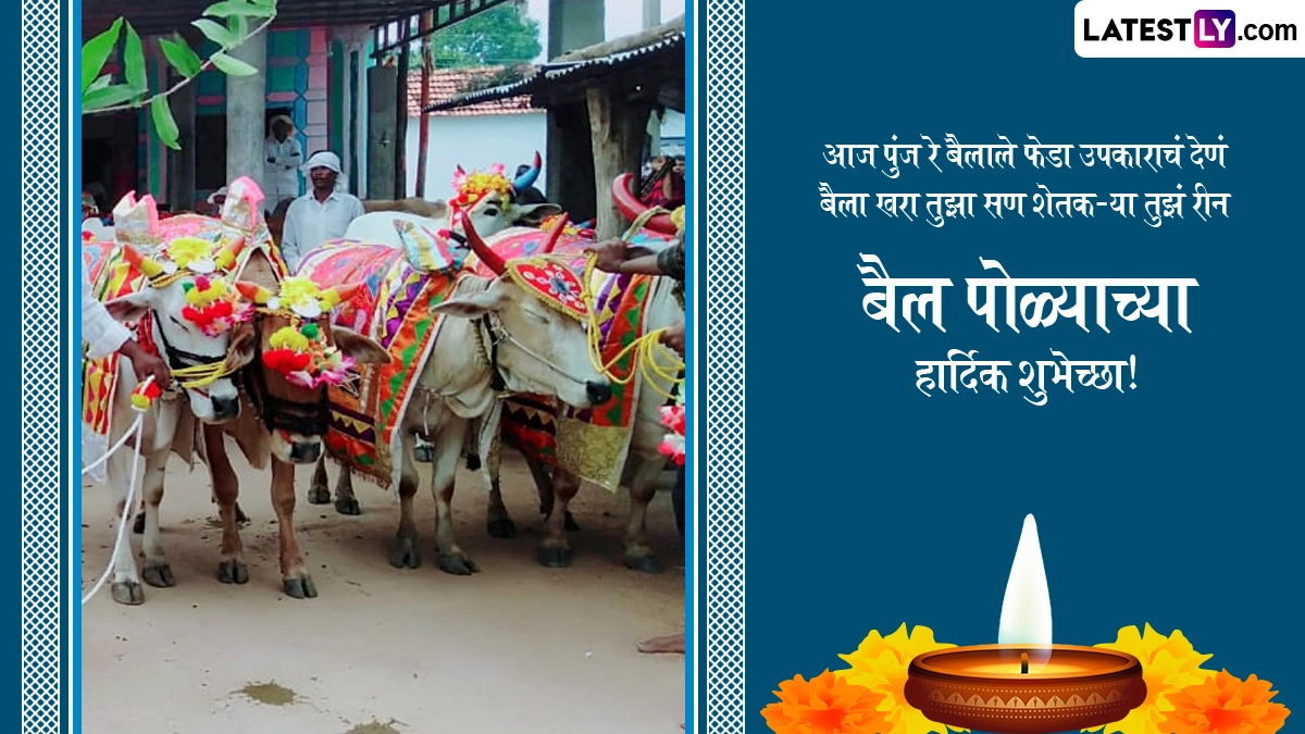 Pola 2025 Wishes in Marathi and Bail Pola Images: WhatsApp Status Messages, HD Wallpapers and ...