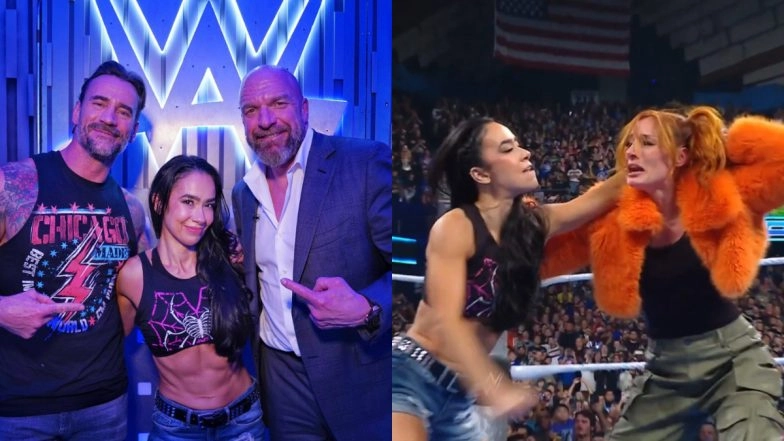AJ Lee Makes Shock Return to WWE After 10 Years, Takes Out Becky Lynch on Friday Night SmackDown ...