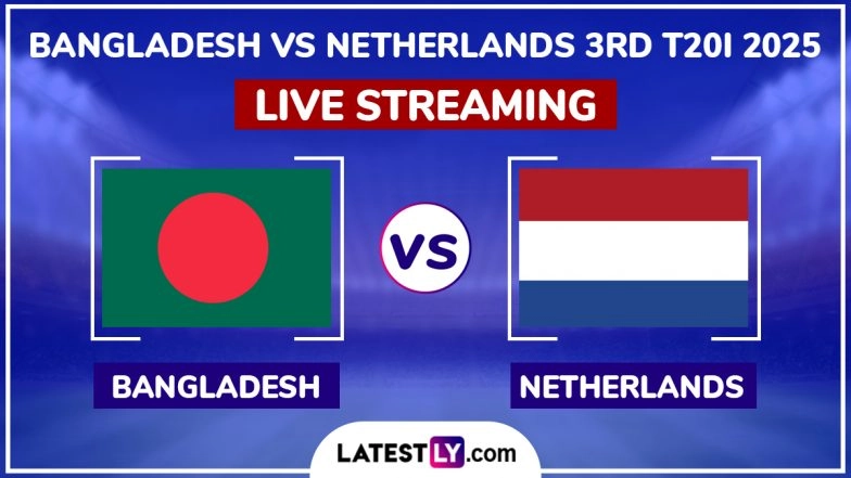 Bangladesh vs Netherlands Live Streaming Online, 3rd T20I 2025: How To Watch BAN vs NED Cricket ...