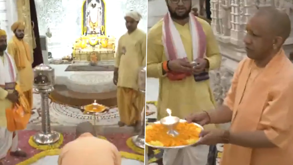 Agency News | Yogi Adityanath Offers Prayers at Ram Temple in Ayodhya ...