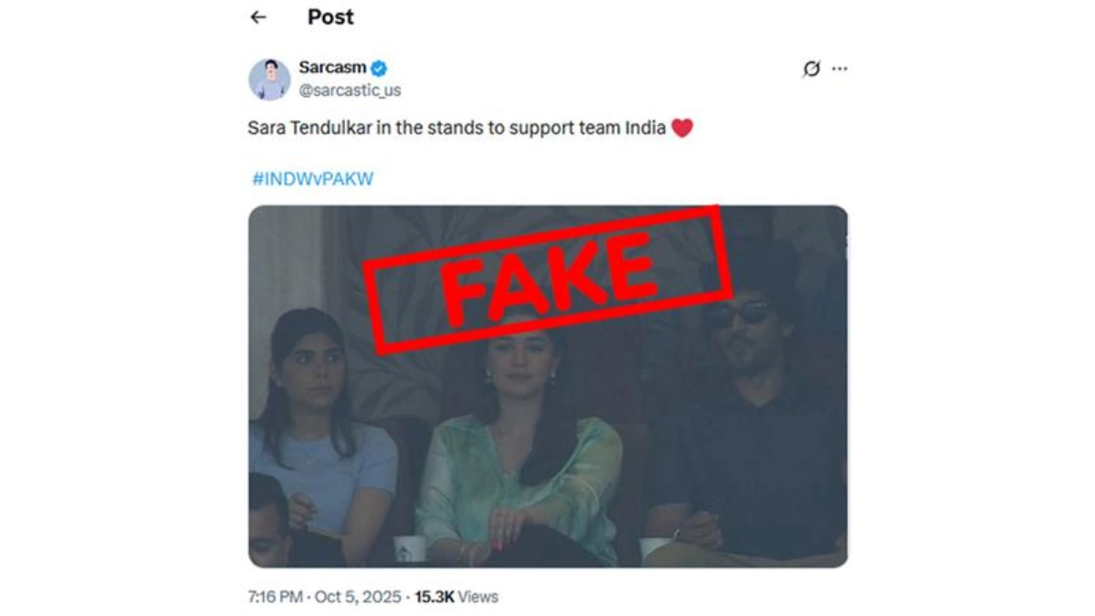 Viral News | Did Sara Tendulkar Attend IND-W vs PAK-W ICC Women's World ...