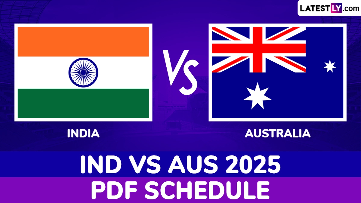 Cricket News | IND vs AUS 2025 Full Schedule in PDF Format: Dates and ...