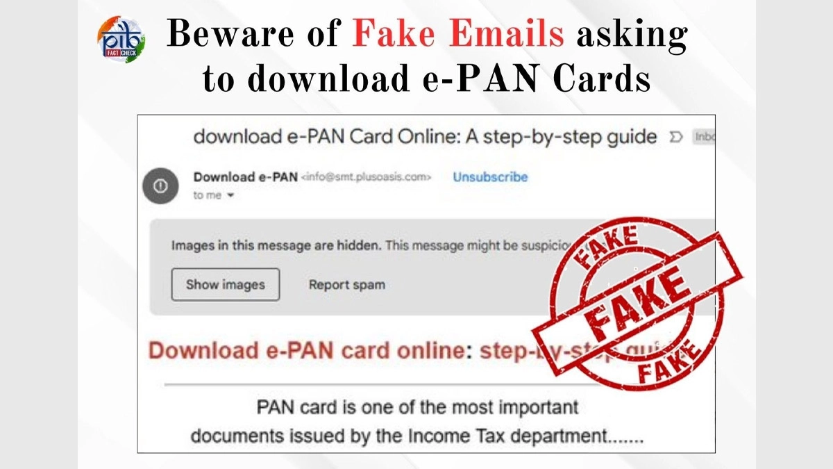 Fact Check News | Fact Check: Received an Email To Download E-PAN Card ...