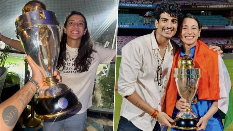 Smriti Mandhana's Boyfriend Palash Muchhal Shows Off His 'SM18' Tattoo in ICC Women's World Cup ...