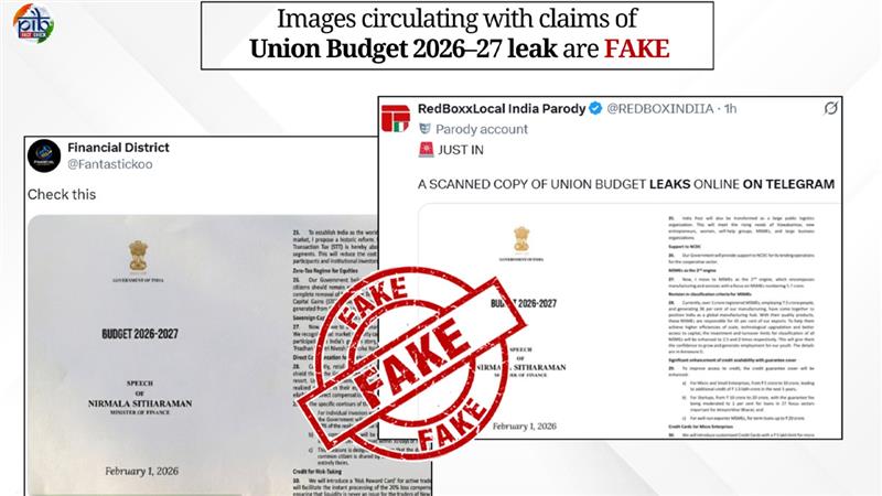 Fact Check News | PIB Fact Check: Viral Images of Budget 2026 Are Fake ...
