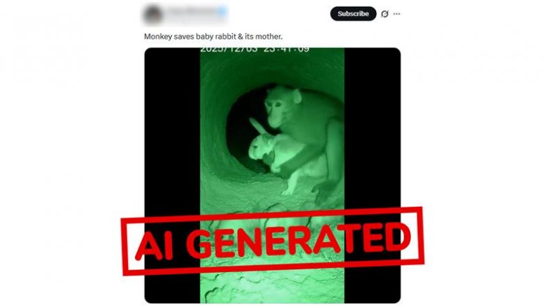 Did a Monkey Save a Rabbit From a Komodo Dragon? Viral Video Is AI ...