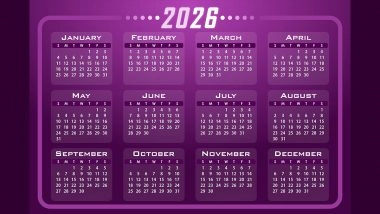 New Year 2026 Calendar: Know the Number of Days in Each Month and the ...