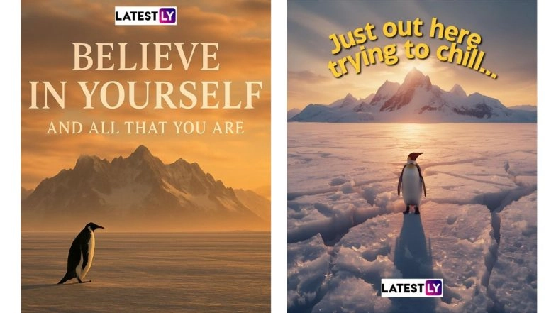 Create Viral Penguin Walking Towards a Mountain Meme With AI Tools | 👍 ...